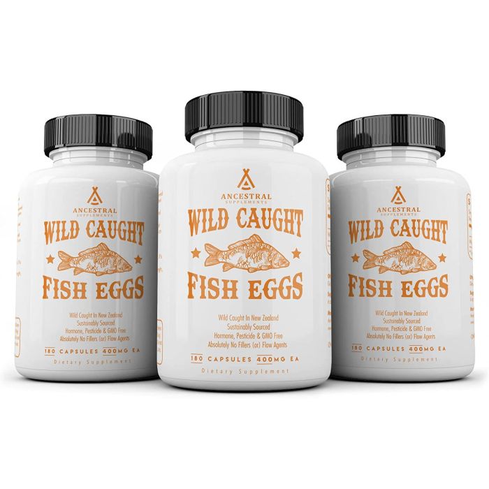 Ancestral Supplements Wild Caught Fish Eggs Omega-3 180 Caps ...