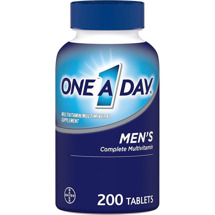 Bayer One A Day Men’s Complete Multivitamin Supplement 200 Tablets ...