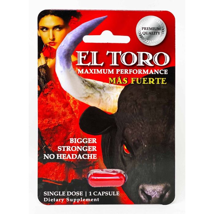 El Toro Male Enhancement Red Pill – Herbal Performance Support Capsule ...
