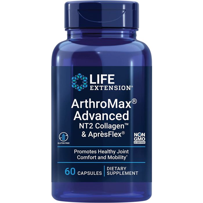Life Extension ArthroMax Advanced w/NT2 Collagen & ApresFlex - Joint ...