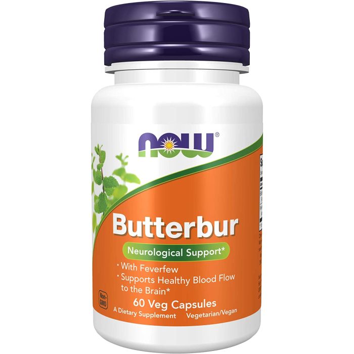 NOW Butterbur Feverfew Neurological Support 60 Veggie Caps ...