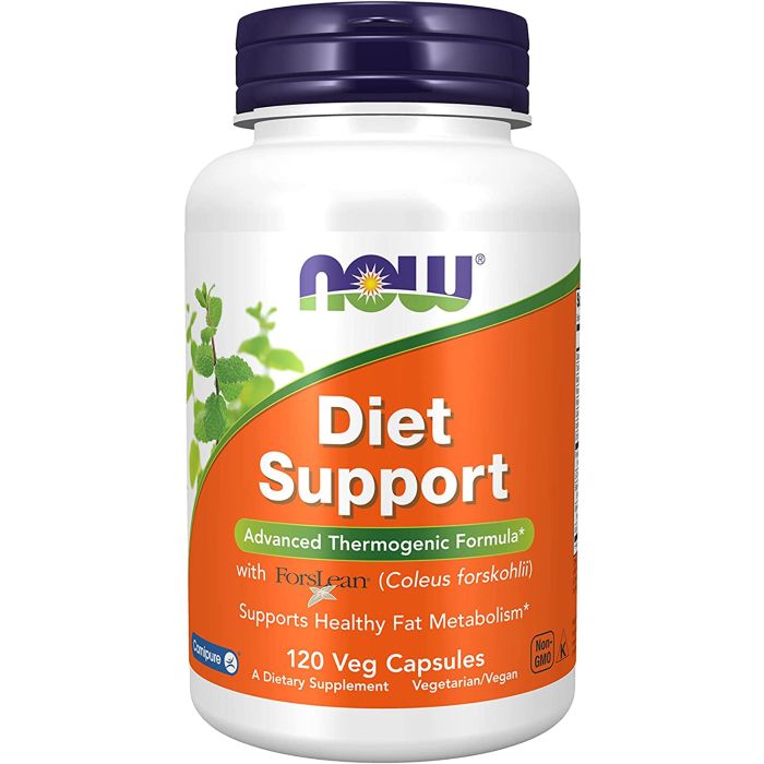 NOW Diet Support with ForsLean Thermogenic Formula 120 Veggie Caps ...