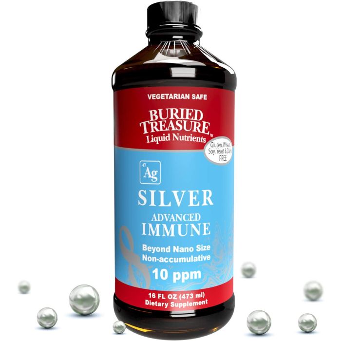 Silver Advanced Immune Support Supplement 16 Oz Buried Treasure ...