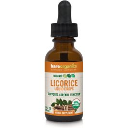 Licorice Liquid Drops 1 Oz Adrenal Function Support BareOrganics ...