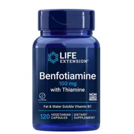 Life Extension Benfotiamine with Thiamine 100mg 120 Vegetarian Caps ...