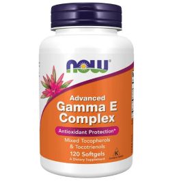 NOW Advanced Gamma E Complex Antioxidant Protection 120 Softgels ...