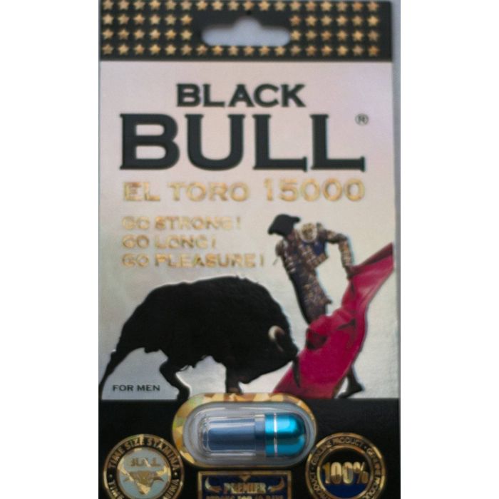 Black Bull El Toro 15000 Premier Male Enhancer Blue Pill - Supplemynts.com